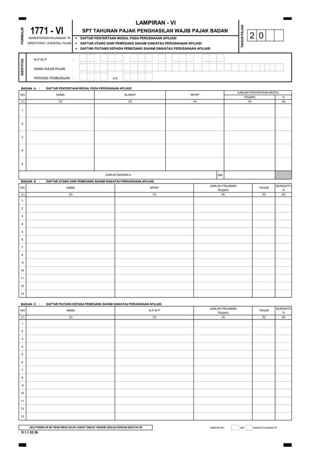 Form Induk 1771 Tahun 2010 | PDF