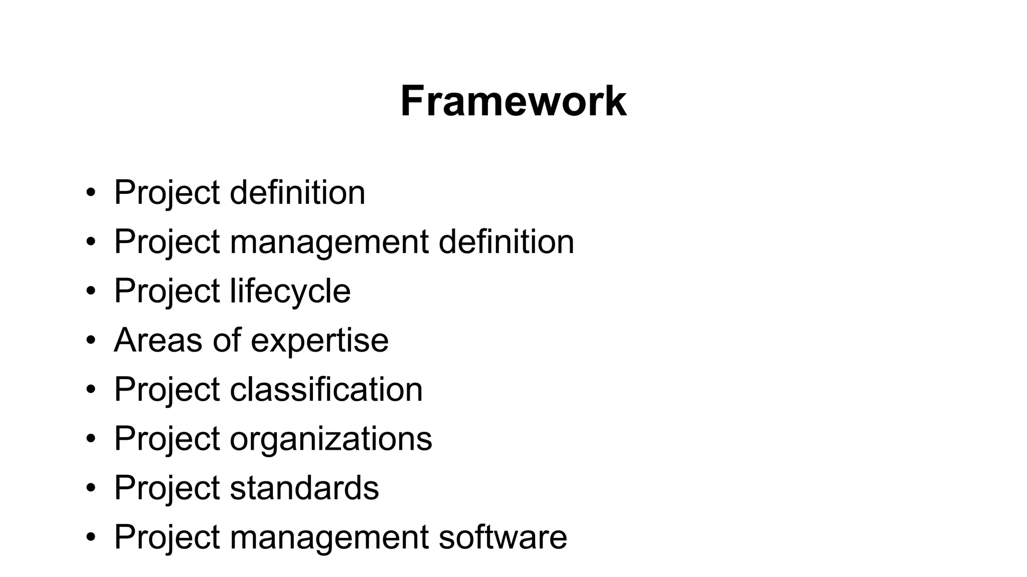 Project Framework | PPT