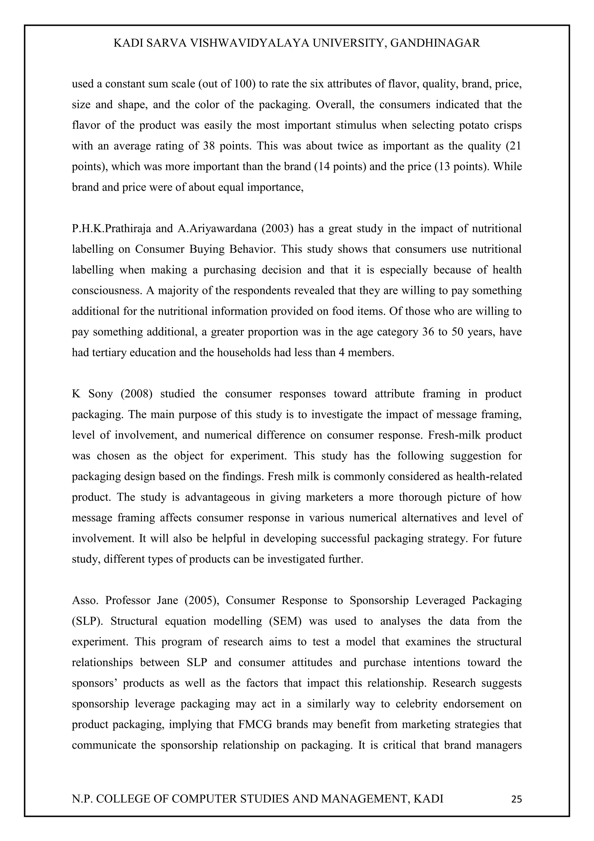 “Impact of packaging on consumer buying behavior" | PDF