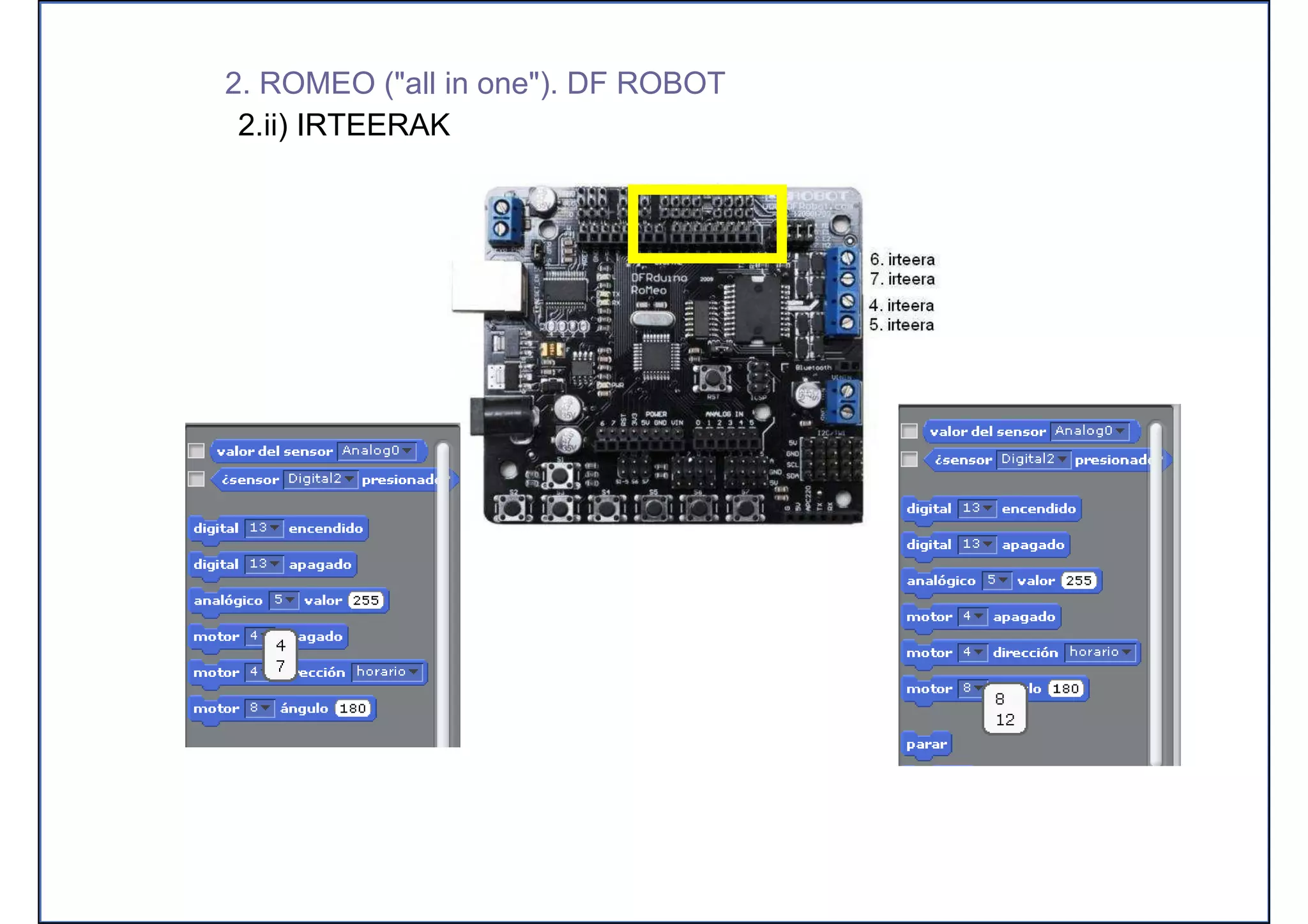 Scratch y las placas: arduino-romeo-tinkerkit | PDF