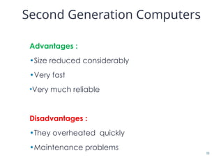 Generations of computer definition and examples | PPTX