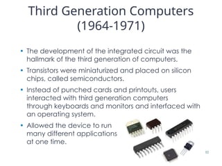 Generations of computer definition and examples | PPTX