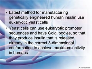 01 Gene Technology for Insulin Production | PPT