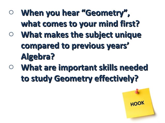 01 Fundamentals of Geometry | PPT
