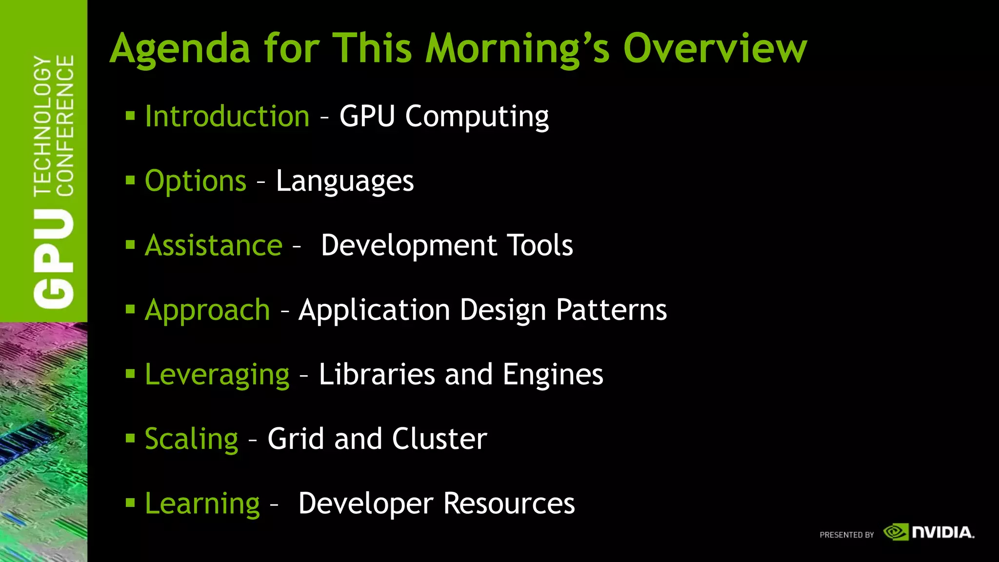 [01][gpu 컴퓨팅을 위한 언어, 도구 및 api] miller languages tools | PDF