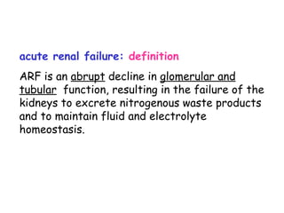 01 Graciano Acute Renal Failure In The Intensive Care Unit | PPT