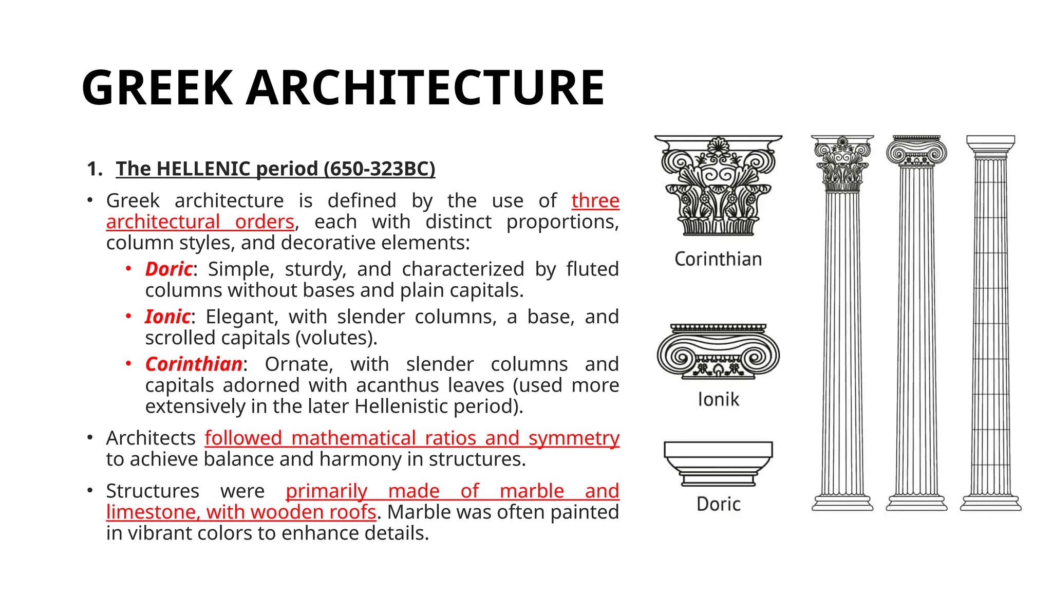 Greek Architecture - Greek Iconic Buildings | PPTX