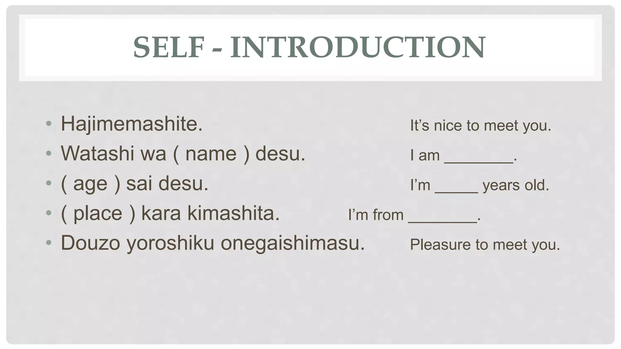 Lesson 1 - Basic Greetings Module | PPTX | Food & Drink