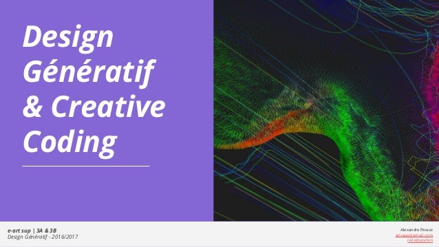 01 Gx D Generative Design Et Creative Coding