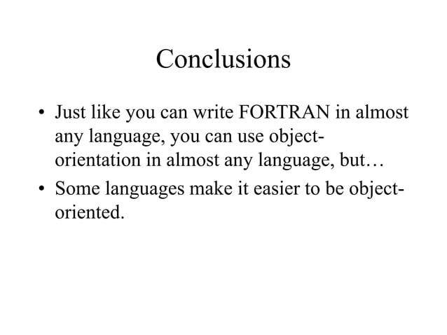 History Of Object Orientation In Oop Ppt