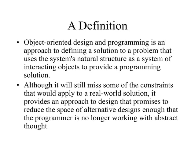 History Of Object Orientation In Oop Ppt