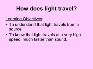 01 how does light travel | PPT