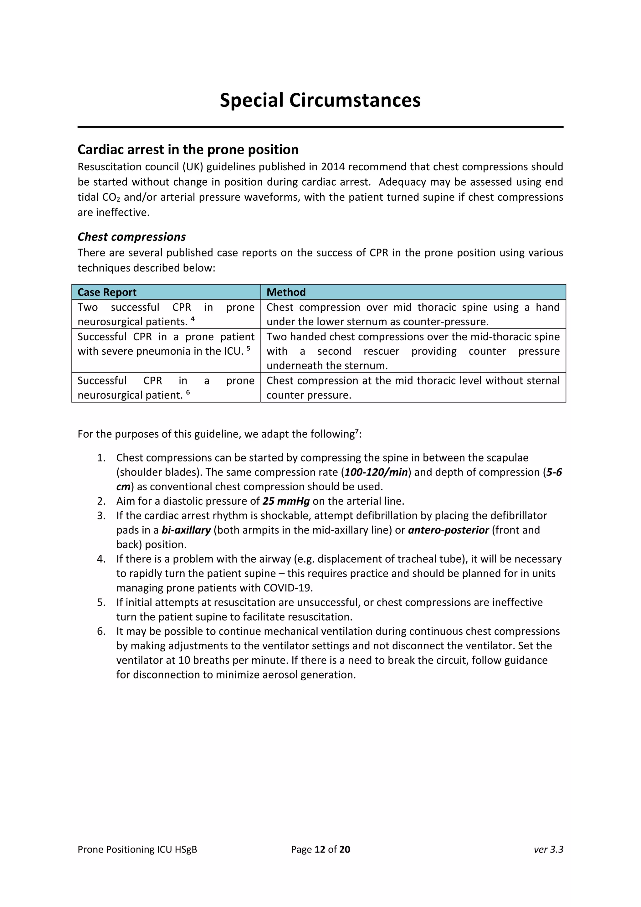 Prone Positioning in the Intubated Adult ICU Patient | PDF