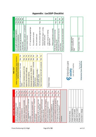 Prone Positioning in the Intubated Adult ICU Patient | PDF