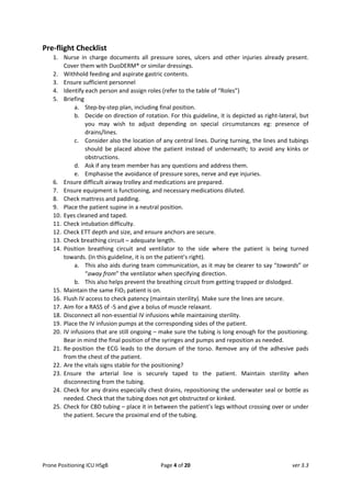 Prone Positioning in the Intubated Adult ICU Patient | PDF