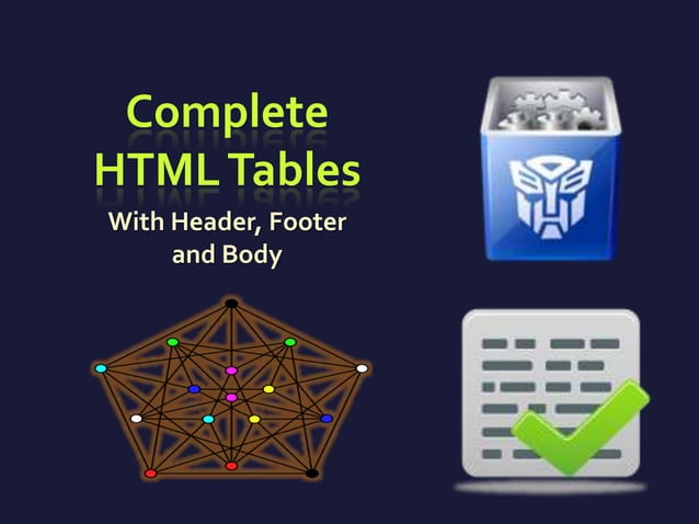 01 Html Tables 1pptx Web Design And Html Internet