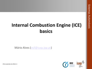 Automotive Systems course (Module 01) - Internal Combustion Engine (ICE) basics | PPT
