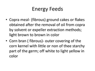 identification of feed stuffs and feed formulation | PPTX