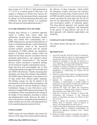 Floating Drug Delivery System: An Outlook | PDF | Digestive Disorders ...