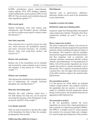 Floating Drug Delivery System: An Outlook | PDF | Digestive Disorders ...