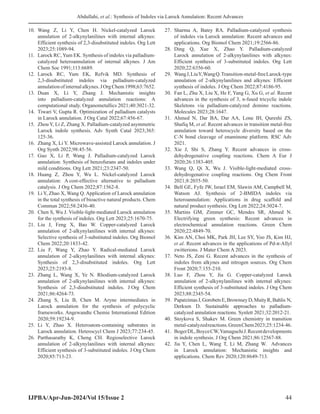 Synthesis of Indoles through Larock Annulation: Recent Advances | PDF
