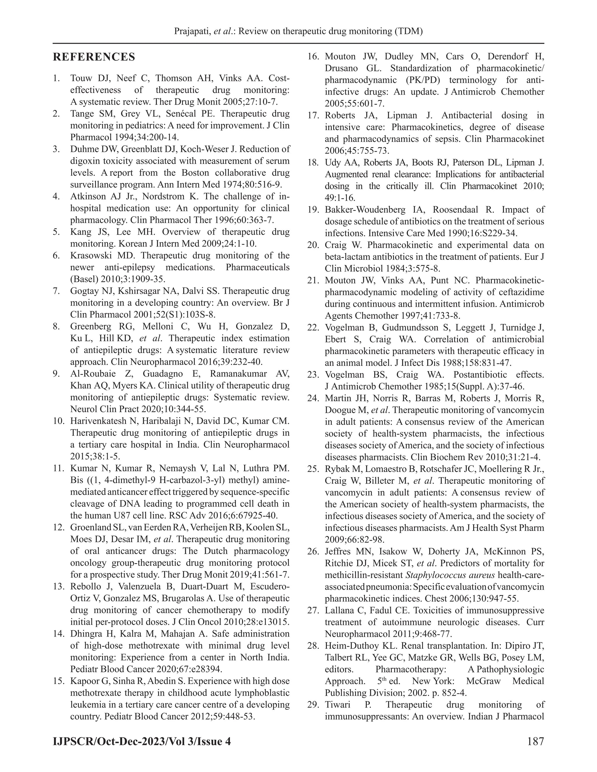 Optimizing Patient Care: A Review on Therapeutic Drug Monitoring of ...