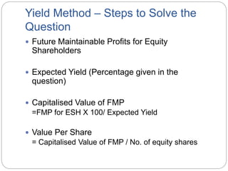 01 imcost class presentation valuation of shares | PPT