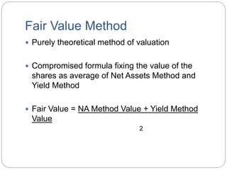 01 imcost class presentation valuation of shares | PPTX