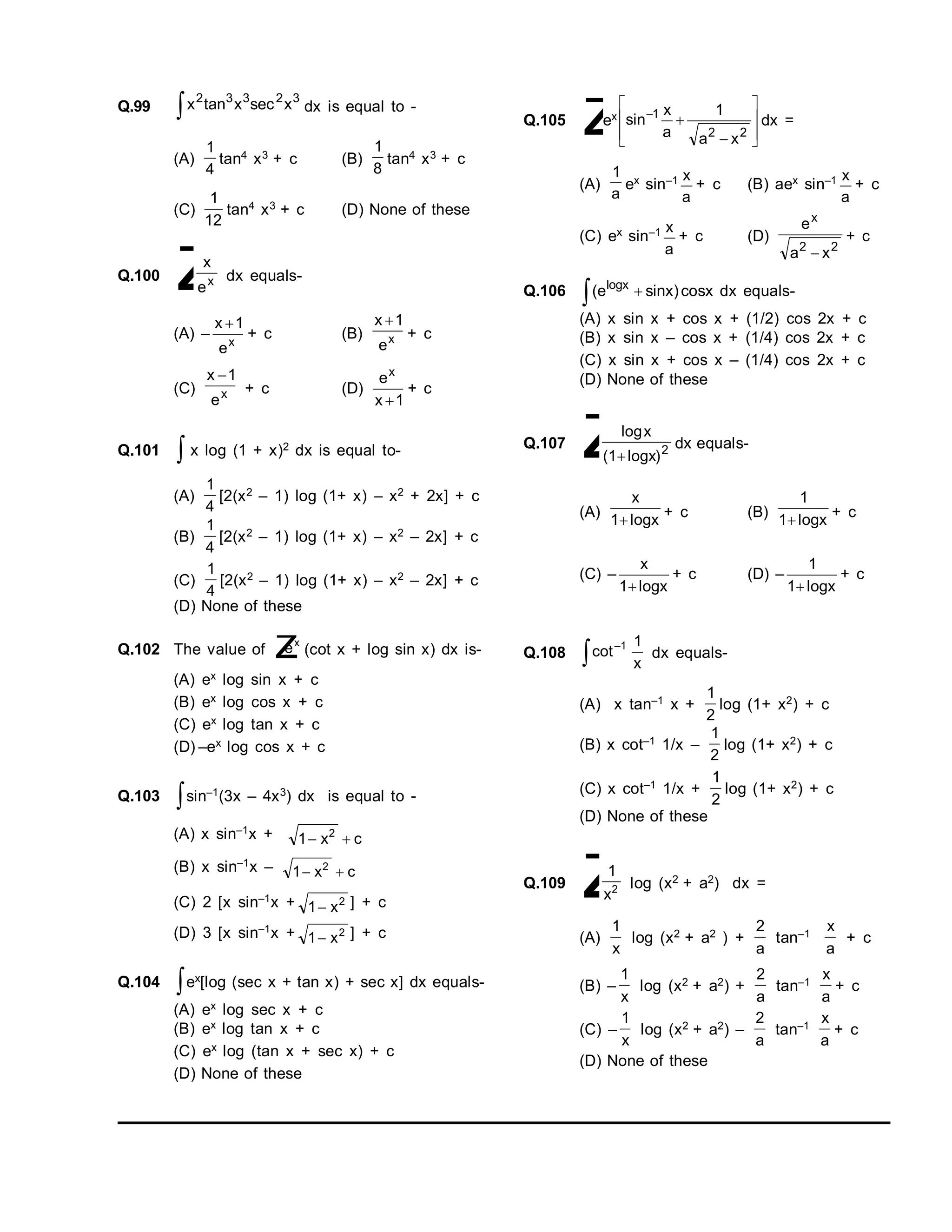 01 Indefinite Intergration. Module-5pdf | PDF
