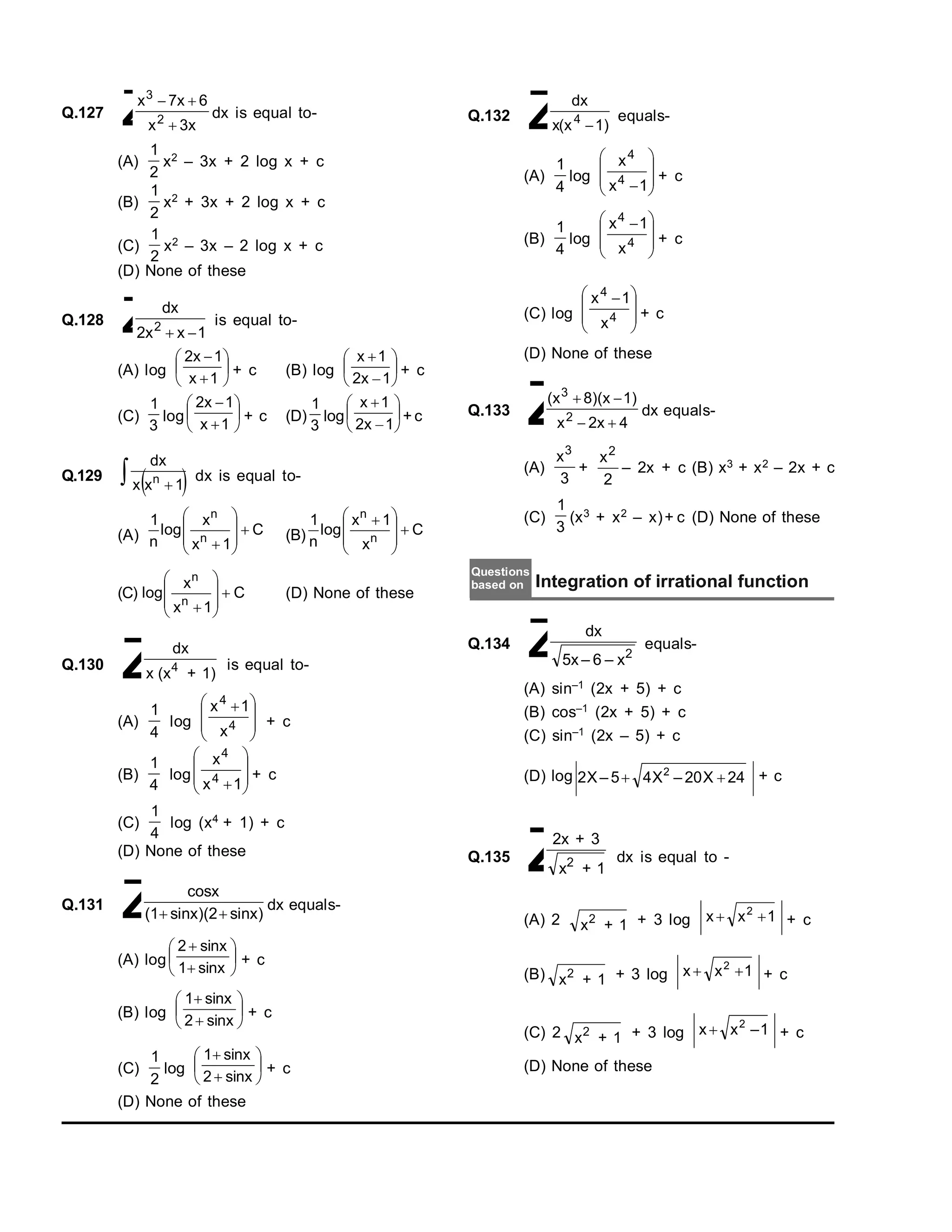 01 Indefinite Intergration. Module-5pdf | PDF