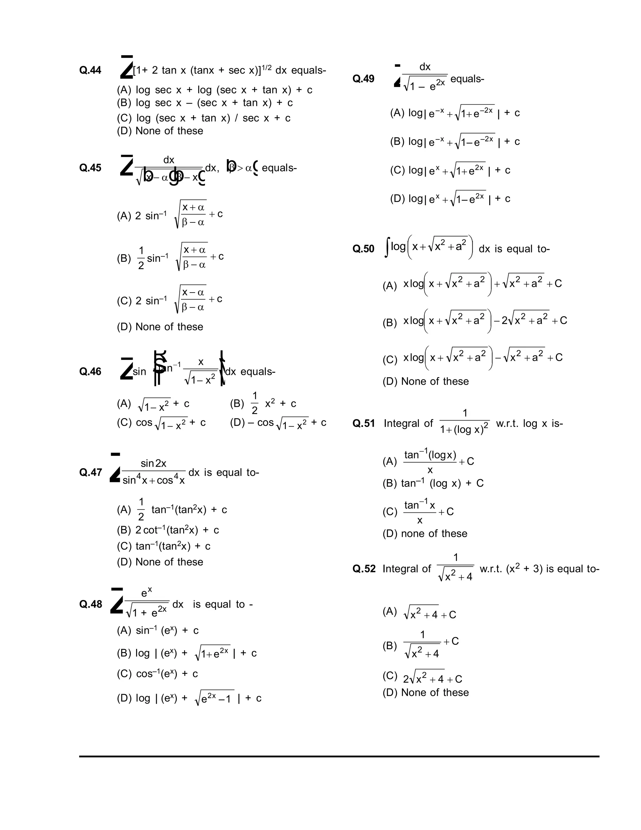 01 Indefinite Intergration. Module-5pdf | PDF
