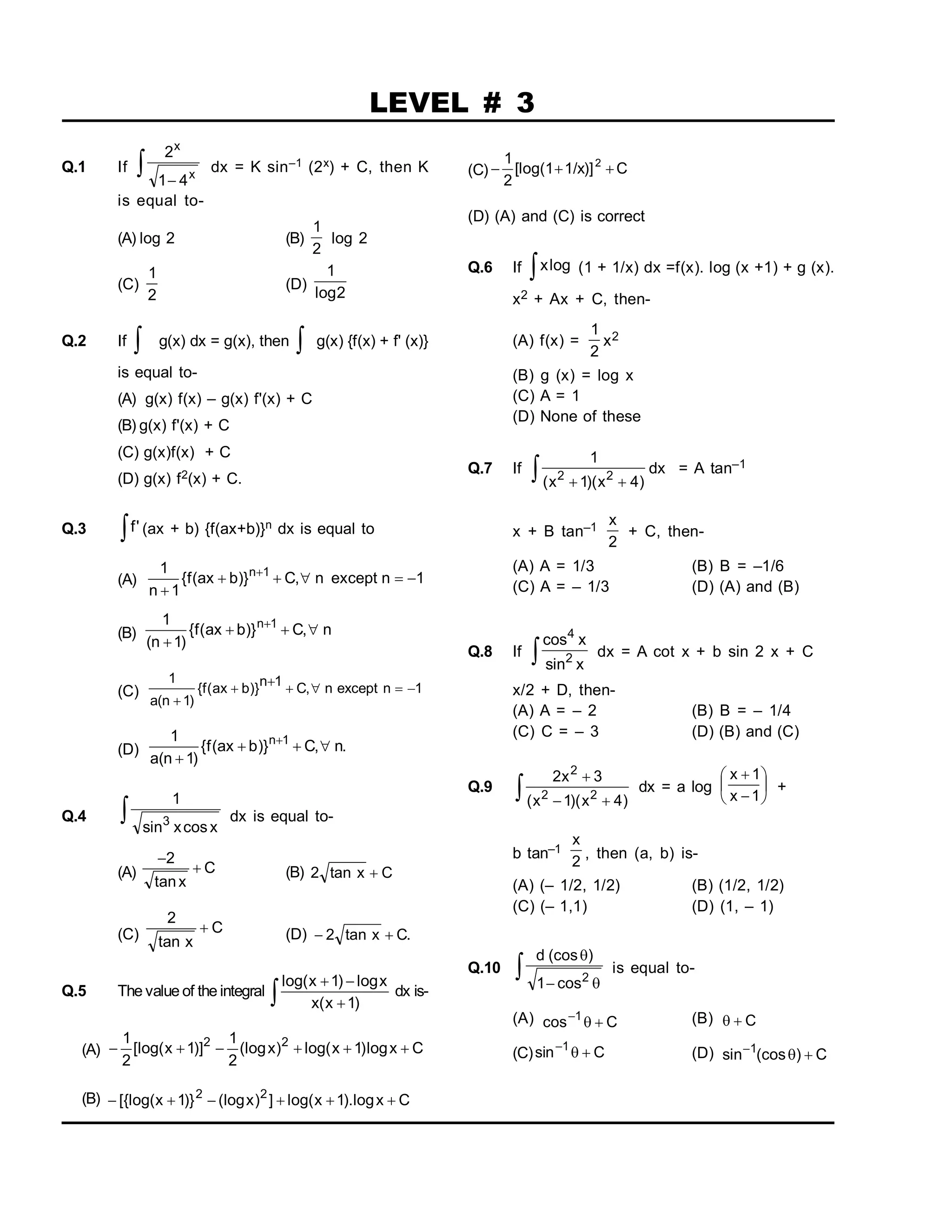 01 Indefinite Intergration. Module-5pdf | PDF