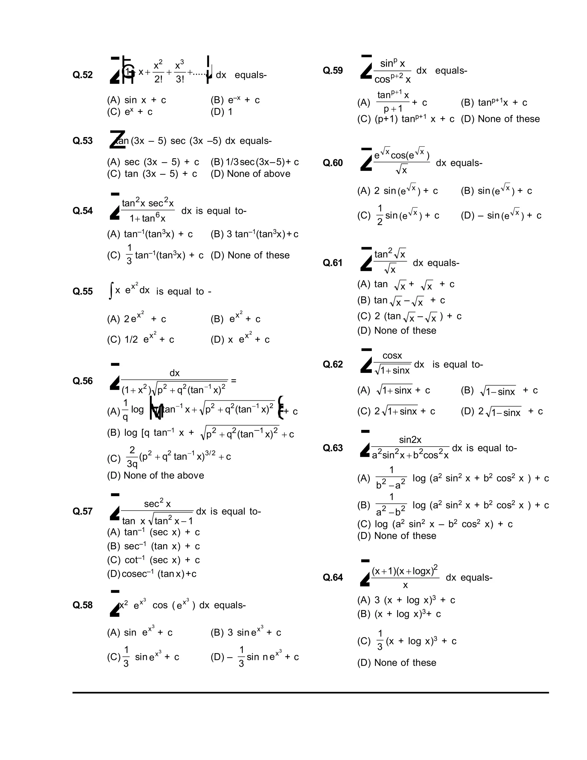 01 Indefinite Intergration. Module-5pdf | PDF