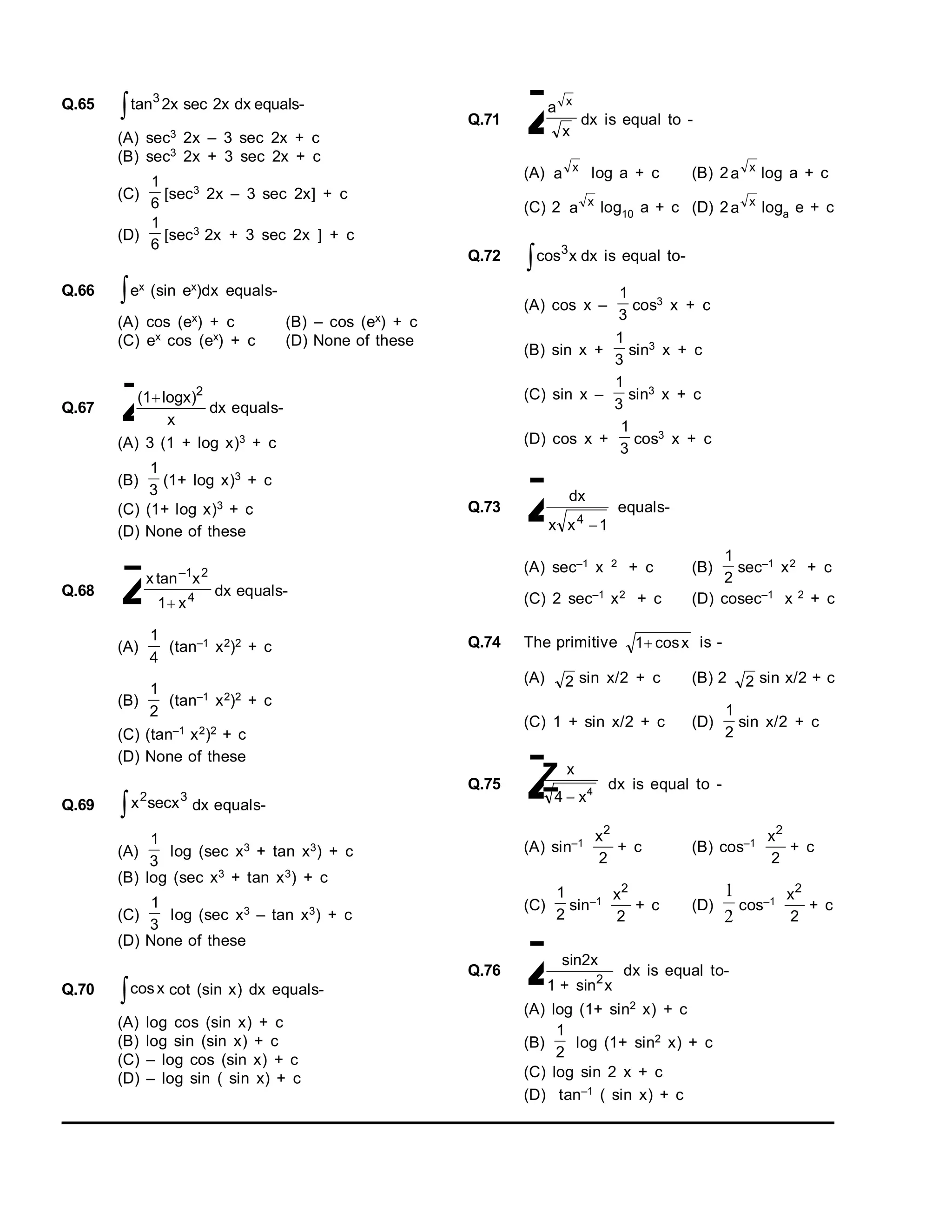 01 Indefinite Intergration. Module-5pdf | PDF