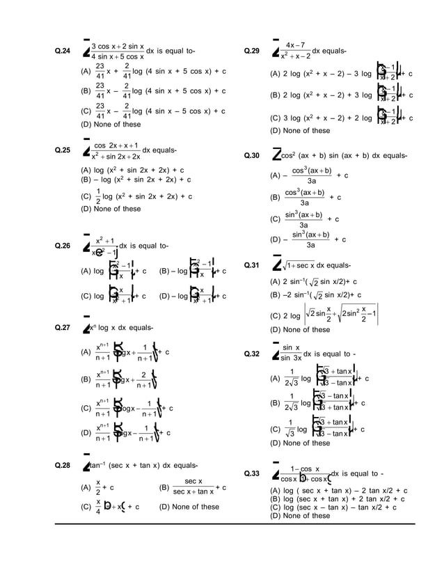 01 Indefinite Intergration. Module-5pdf | PDF