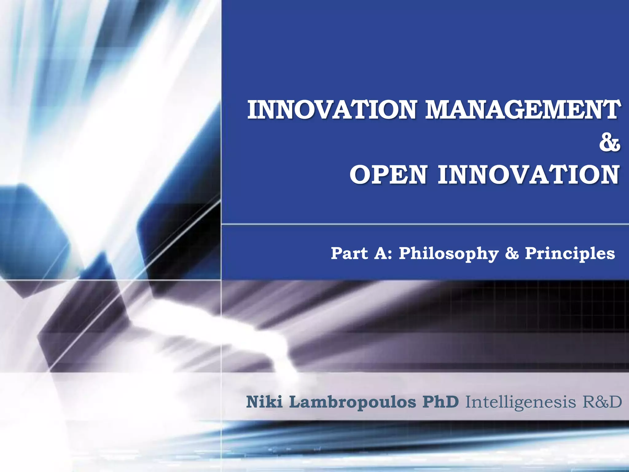 Introduction to Innovation Philosophy - Day1a-intro1 | PDF