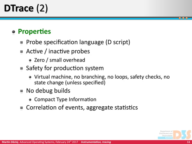 Code Instrumentation, Dynamic Tracing | PPT