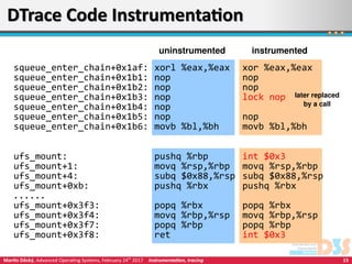 Code Instrumentation, Dynamic Tracing | PDF