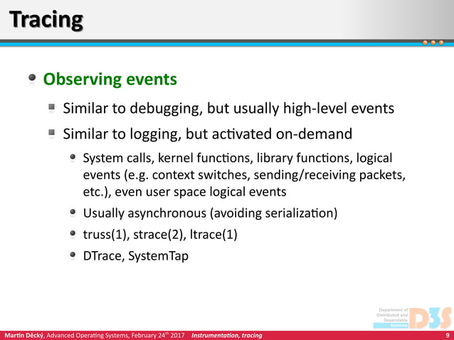 Code Instrumentation, Dynamic Tracing | PPT
