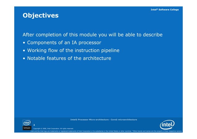 01 intel processor architecture core | PDF | Computing | Technology ...