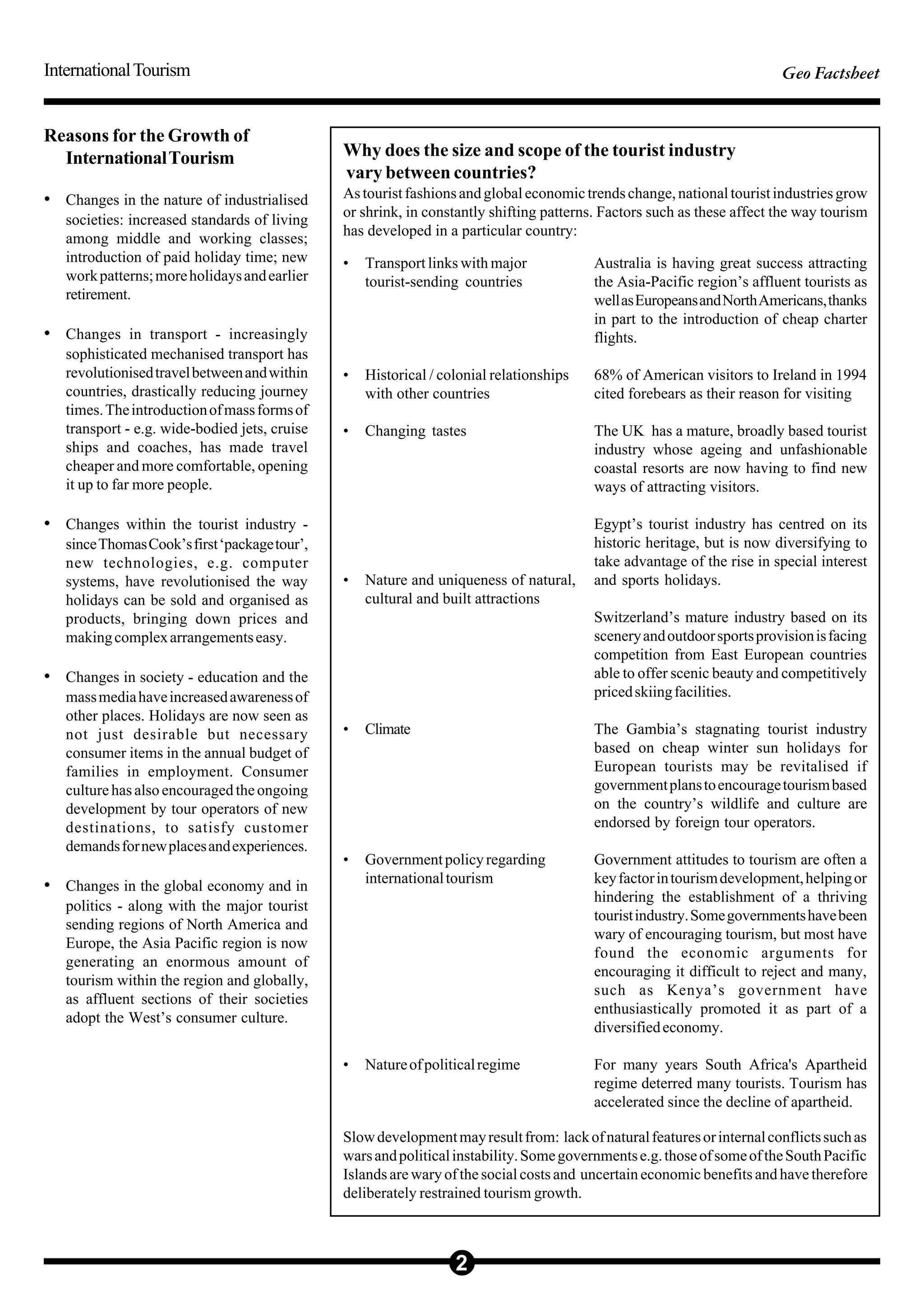 international tourism | PDF