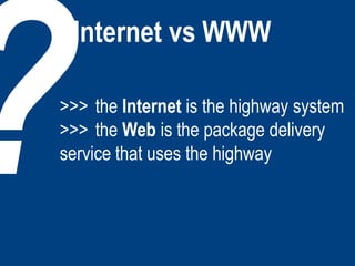 Internet & World Wide Web (Into. to Internet & Web Page Dev't) | PPTX