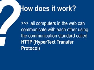 Internet & World Wide Web (Into. to Internet & Web Page Dev't) | PPTX