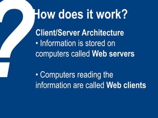 Internet & World Wide Web (Into. to Internet & Web Page Dev't) | PPTX