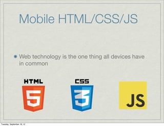 01 Mobile Web Introduction | PDF | Web Development | Internet