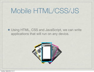 01 Mobile Web Introduction | PDF | Web Development | Internet