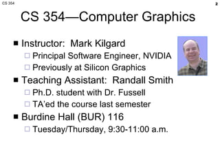 CS 354 Introduction | PPT