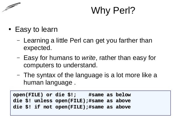 Introduction to Perl