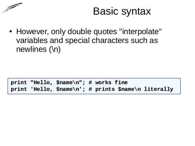Introduction to Perl