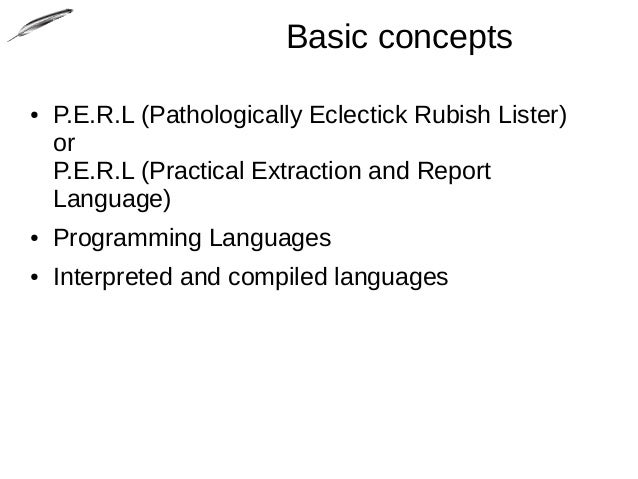 Introduction to Perl